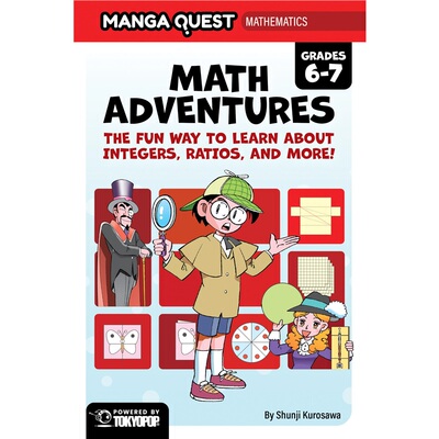 现货 漫画探索数学：整数、比率等数学冒险 漫画探索数学系列 Manga Quest Mathematics: Math Adventures with Integers, Ratios,