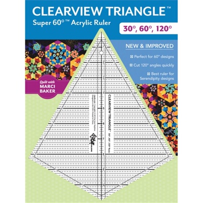 预订不退不换Clearview Triangle Super 60 Degrees Acrylic Ruler[9781617452963]