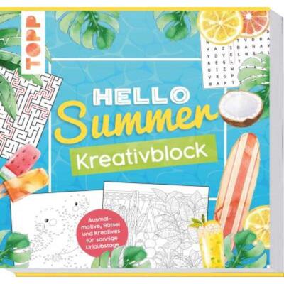 预订不退不换德语 Hello Summer! Der Kreativblock:Ausmalmotive, Rätsel und Kreatives für sonnige Urlau