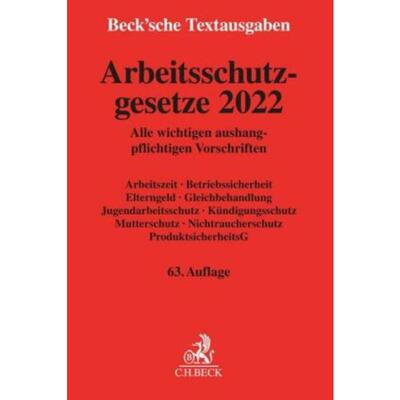 预订【德语】 Arbeitsschutzgesetze 2022:Alle wichtigen