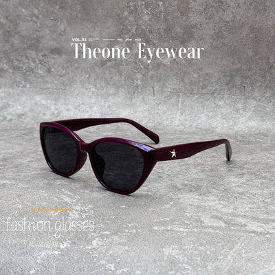 复古轻奢猫眼星星腿偏光太阳眼镜