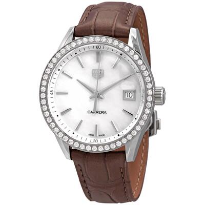 Tag Heuer Carrera卡雷拉石英镶钻女士手表WBK1316FC8258