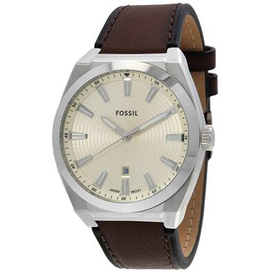 Fossil Everett石英香槟表盘男士手表FS6071