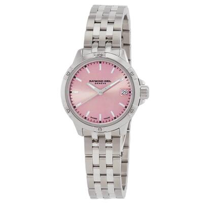 Raymond Weil Tango石英粉色表盘女士手表5960 ST 80001