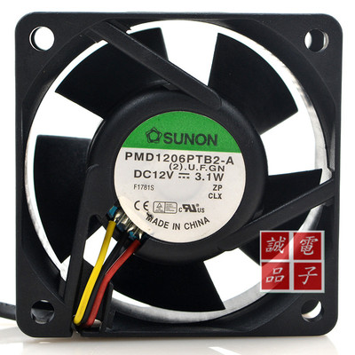 SUNON PMD1206PTB2-A 6025 6CM 12V 3.1W 3线 双滚珠静 散热风扇