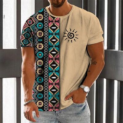 圆领套头印花短袖T恤 Round neck printed short sleeved T-shirt