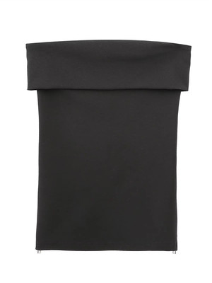 Slim fit bra solid color women's zip top修身抹胸纯色拉链上衣