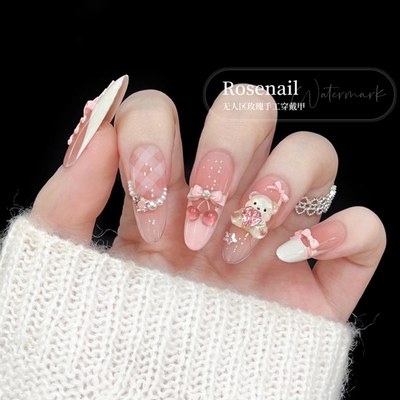 蜜糖绮遇小红书同款小熊穿戴甲