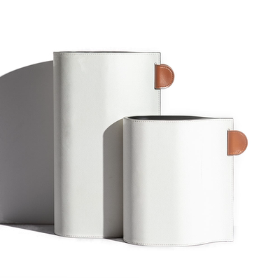 现代极简意式TRANSLATE皮革创意花器样板间不锈钢茨斯花瓶装饰品