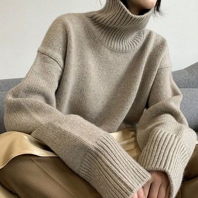 2022 Autumn and Winter New Thick Cashmere Sweater Women High
