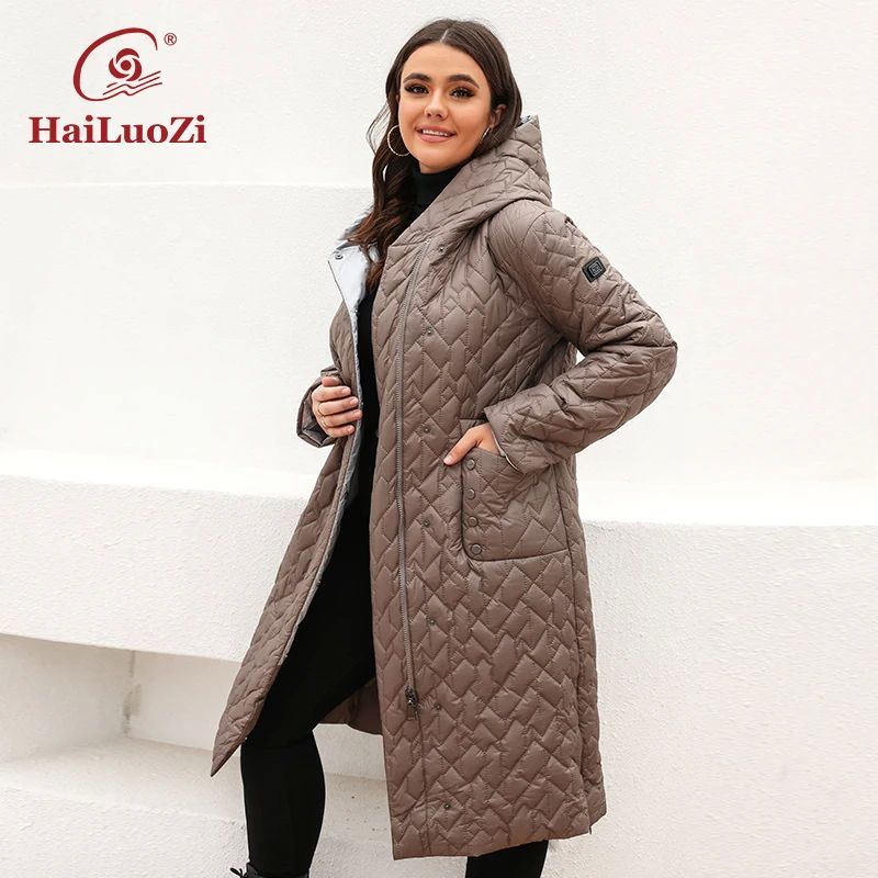 HaiLuoZi New Spring Jacket For Women 2022 Long Female Coat W