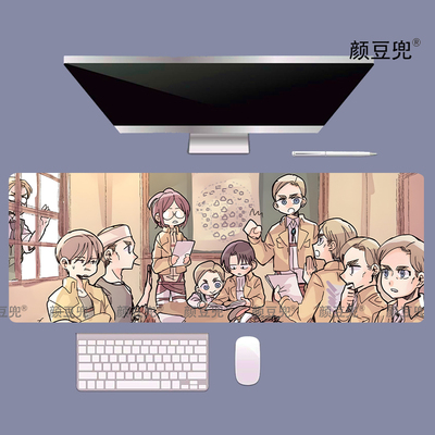 进击的巨人 兵长周边动漫 大号鼠标垫 键盘垫 办公电竞游戏桌垫软