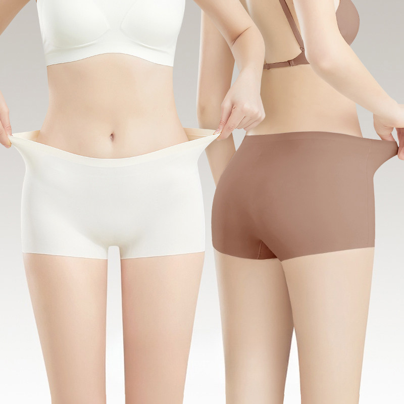 性感蜜桃臀平角安全裤女夏季薄款防走光不卷边冰丝无痕内裤二合一