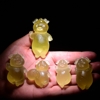 原创男女款灵狐生肖吊坠