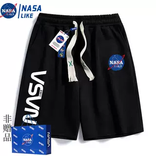 NASA联名潮牌短裤男士春夏季薄款宽松百搭休闲运动裤直筒五分卫裤