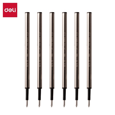 得力抒云系按动笔替芯1.0黑色SE9-10臻顺滑头签字中性笔替芯0.5mm