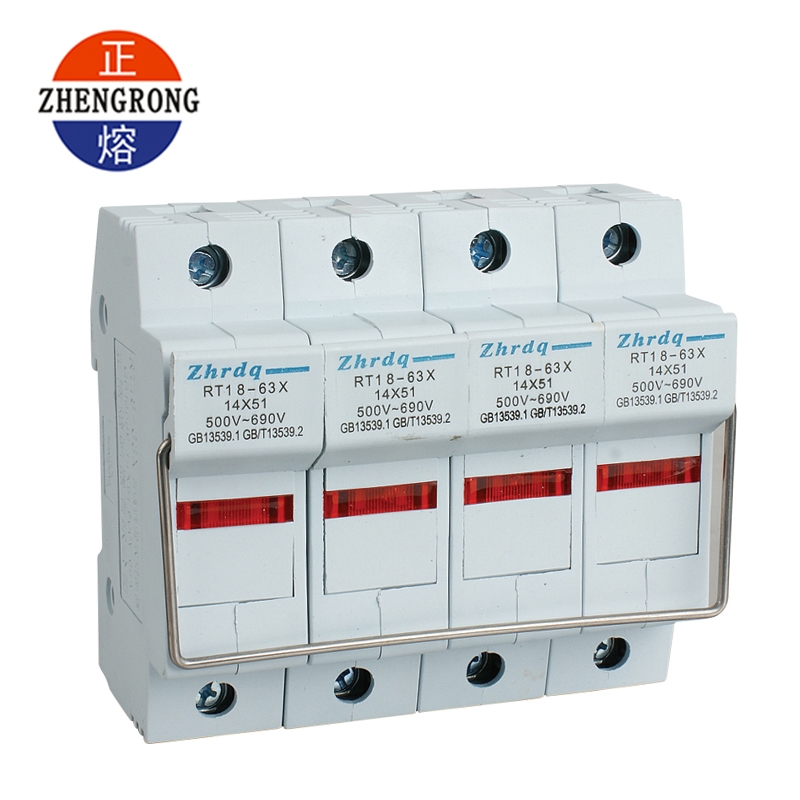 熔断器底座 RT18-63X 4P熔断体底座14*51mm_虎窝淘