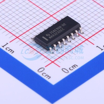 RS232芯片 MAX3232ECD SOP-16 TI/德州 电子元器件配单 原装正品