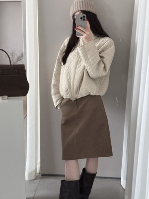 卡蔓QZX12067秋冬款立领拉链菱格小棉衣女韩版宽松宽松外套上衣