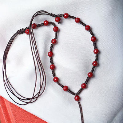 原矿朱砂价格亲们随便对比吊坠绳