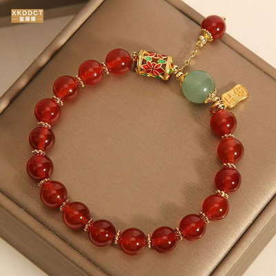 XKDDCT红手链女小众设计感相思豆
