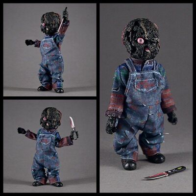 鬼娃回魂鬼娃烧焦版手办