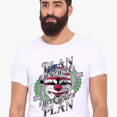 PAYDAY2收获日Tee-Shirt成人男女成人T恤DIY上衣圆领上衣7