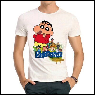 Crayon Shin-chan T-shirt 卡通 蜡笔小新 T恤 白色 Q版小新 T恤