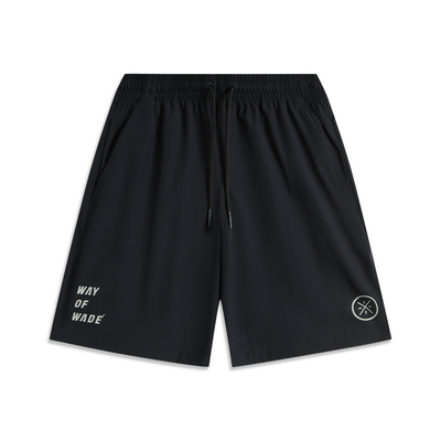 李宁运动裤男春季韦德系列舒适透气简约宽松运动短裤AKSU573--B品