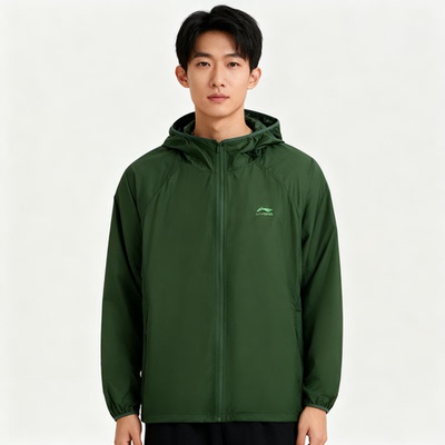 李宁运动生活系列男子春秋户外休闲经典简约百搭运动风衣AFDV869