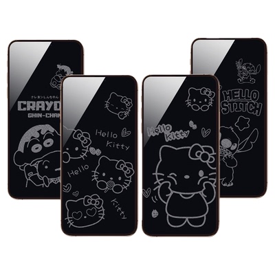 苹果卡通息影全屏防爆玻璃钢化膜