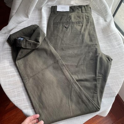 上身好赞简洁纯棉小直筒休闲裤