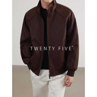 TWENTY FIVE｜男士飞行短款外套罗纹收口防风立领宽松时尚夹克衫
