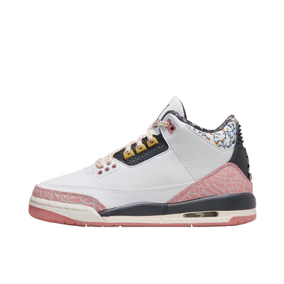 AirJordan 3AJ3白粉色花卉复古女子中帮篮球鞋441140-100浙江cf仓
