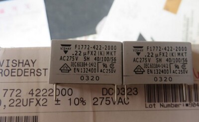 F1772-422-2000 薄膜电容器 275V0.22uF  X2 VISHAY ERO 22.5mm