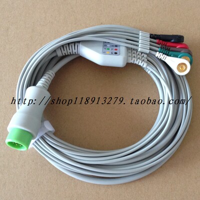 适用迈瑞心电导联线T5 T8 IPM10 UMEC6邦健 理邦V5 X10心电导联线