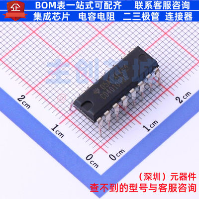 转换器/电平移位器 CD40109BE PDIP-16 TI/德州 电子元件全新原装