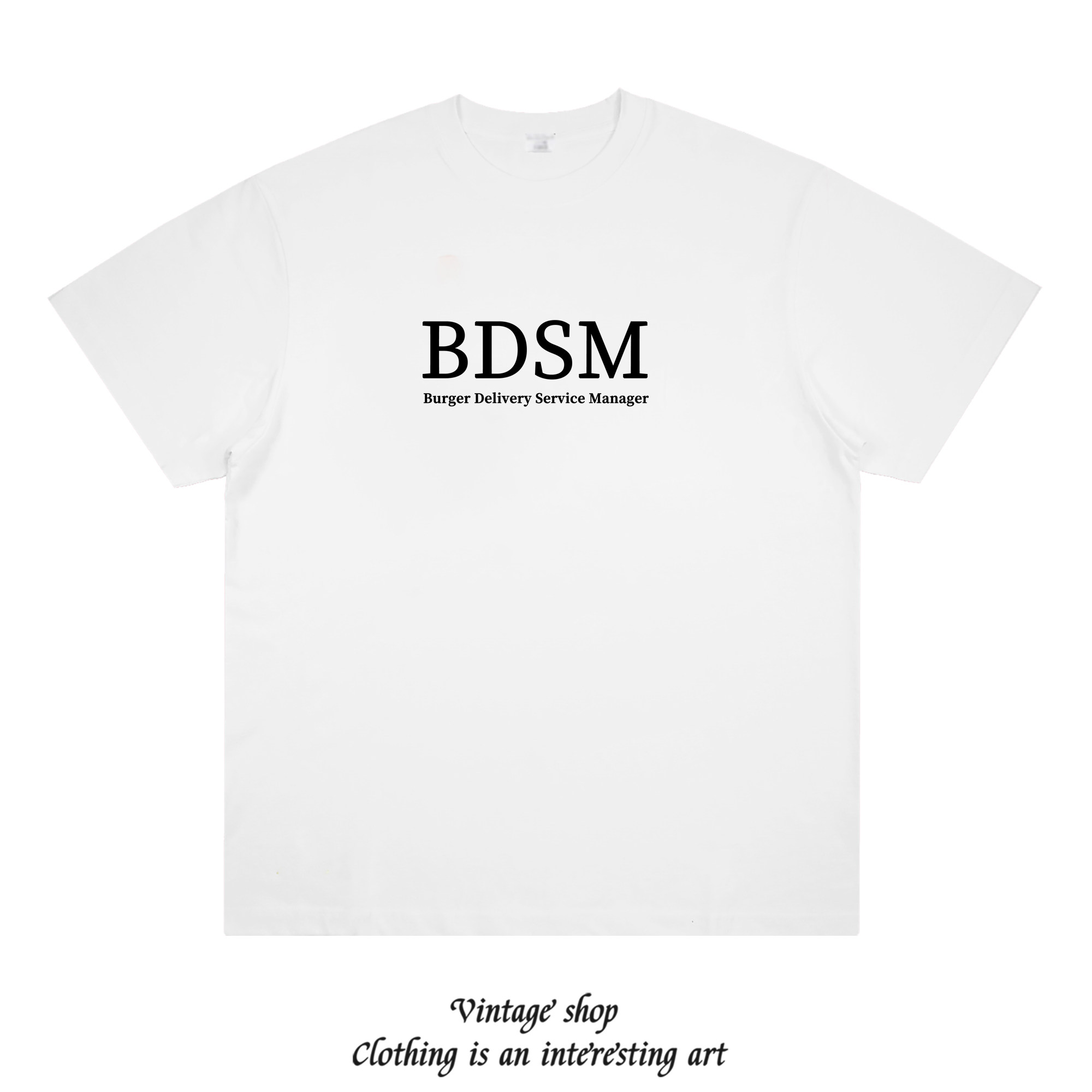 BDSM恶搞趣味纯棉短袖男女个性百搭休闲日常学生打底宽松情侣T恤