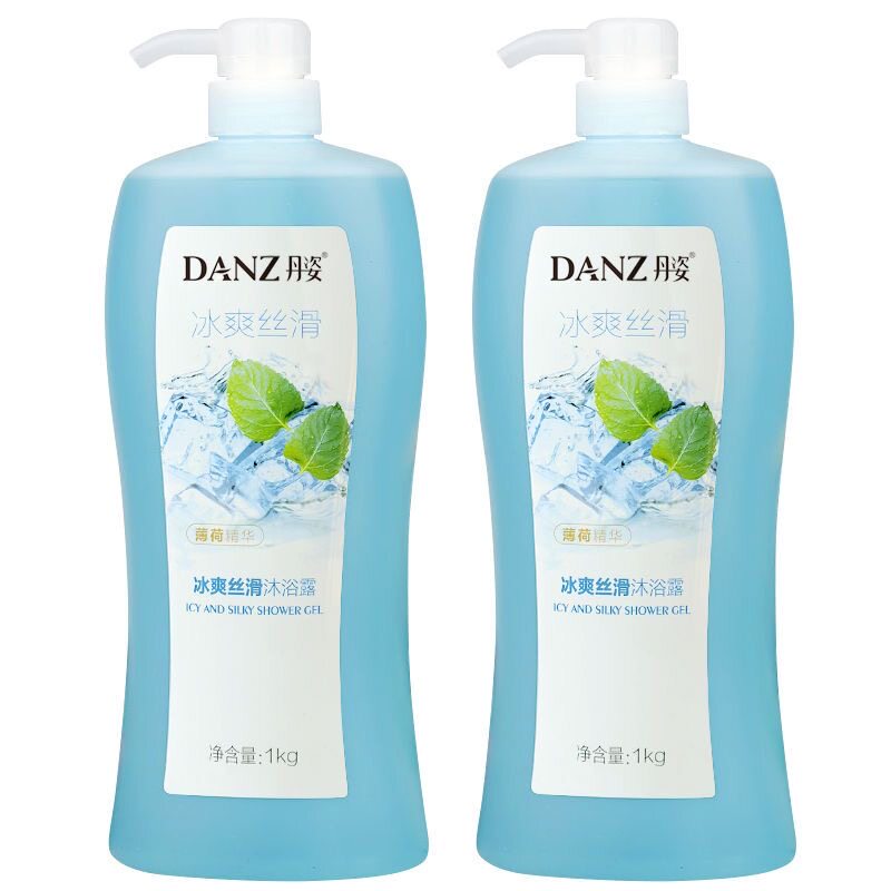 1L丹姿薄荷精华沐浴露清凉冰爽沐浴露丝滑沁凉清香沐浴乳家庭装