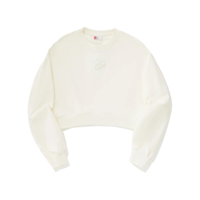 李宁正品女子宽松休闲短款卫衣