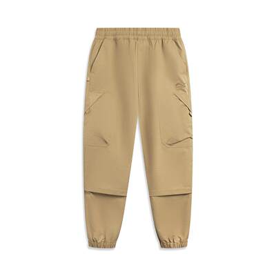 李宁正品日进斗金系列男子潮流宽松耐磨束脚运动工装裤AYKW403