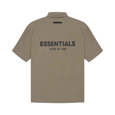 Essentials Fear Of God FOG 21SS短袖POLO衫方领tee男女潮流字母