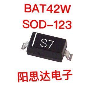 BAT42W 丝印S7 SOD-123贴片二极管一盘3000=150元现货优势