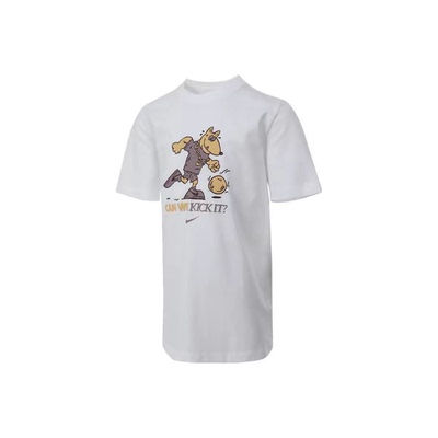 Nike白色图案印花休闲短袖T恤