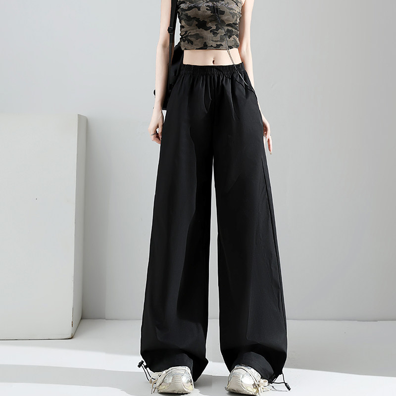 实拍2026春季新款速干后翘拼接简单百搭休闲男友风工装裤长裤女