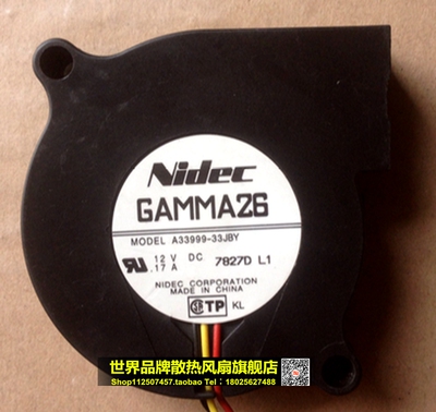 NIDEC GAMMA26 A33999-33JBY 5015 12V 0.17A涡轮风扇鼓风机