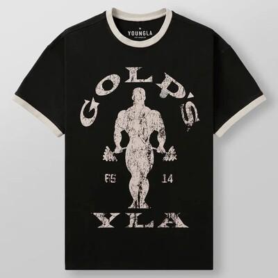 YOUNGLA联名GOLDSGYM健身短袖