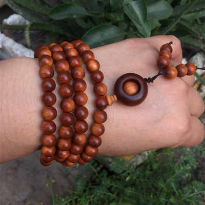 太行崖柏手串苹果珠圆珠桶珠算盘珠米珠手链108颗高黑油陈化念佛