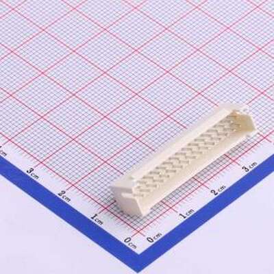HX20028-34A 线对板针座 2x17P 间距:2mm 直插 米黄 插件,P=2mm