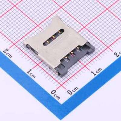 ZX-MSIM-481.8J SIM卡连接器 翻盖式 MicroSIM卡 卡座 SMD